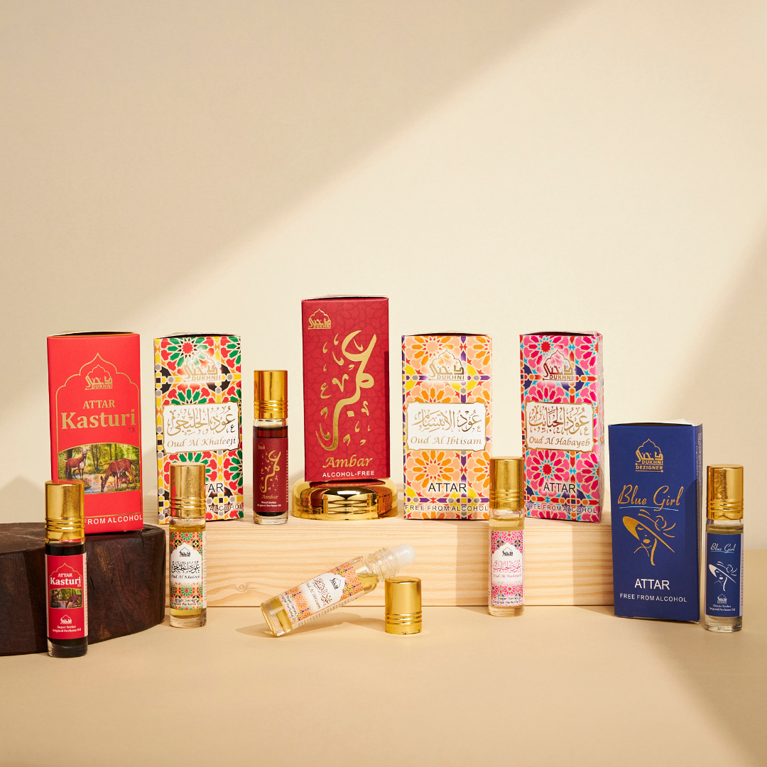 Dukhni Premiere Attar Oil Set | Exquisite Collection of 6 Unique Scents ...