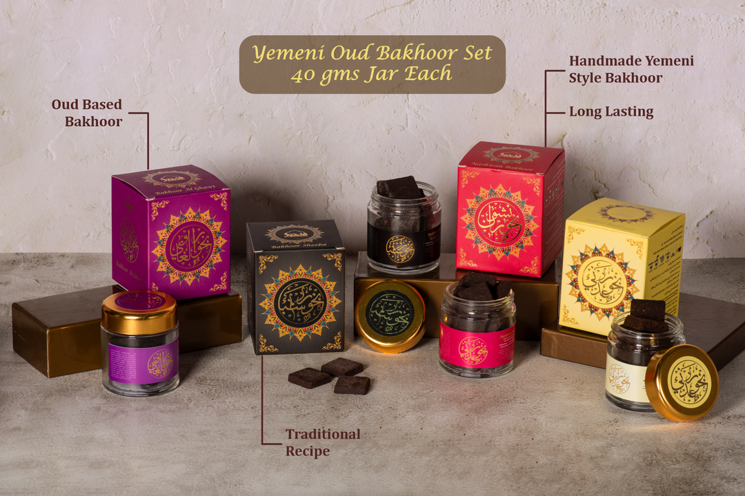Yemeni Oud Bakhoor Set (4 Jars) - Earthy, Floral, Mystical, Spicy Aroma ...